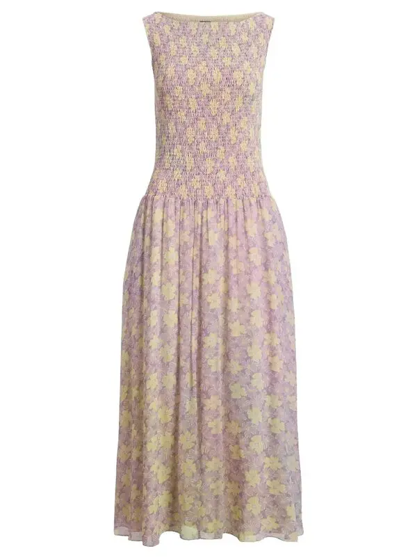 Polo Ralph Lauren Floral Smocked Dress - Purple