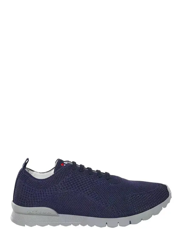 Kiton Textured Low Top Sneakers - Blue