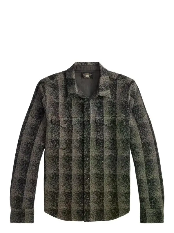 Ralph Lauren Checked Wool Overshirt - Black