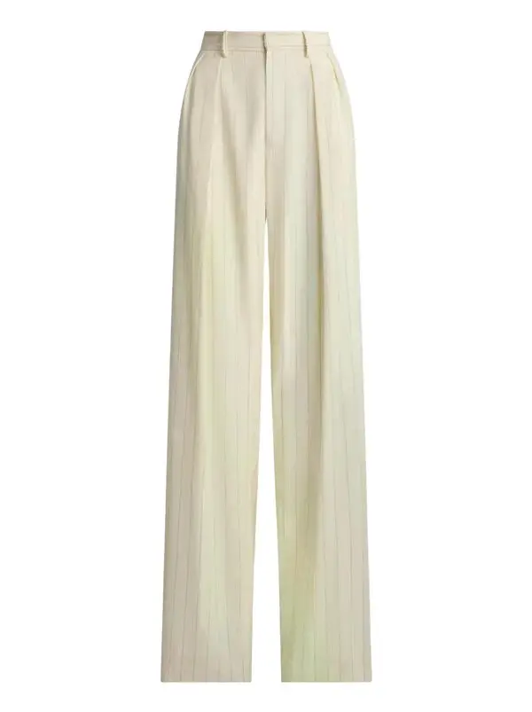 Ralph Lauren Pleated Striped Trousers - Neutrals