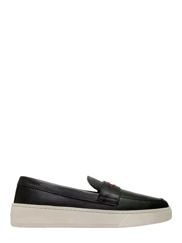 Bally Raise Grained Leather Sneakers - Black