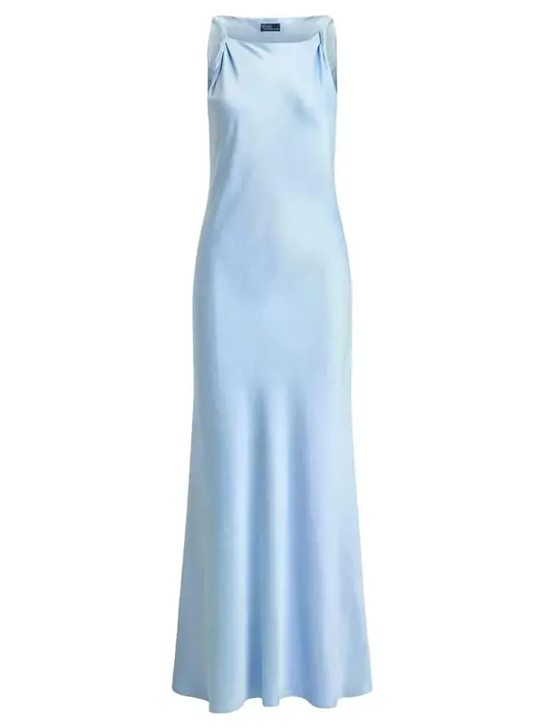 Polo Ralph Lauren Twisted-strap Satin Gown - Blue