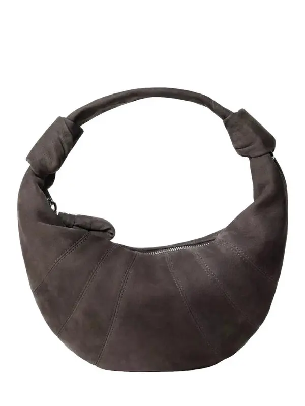 LEMAIRE Topstitched Fortune Croissant Shoulder Bag - Brown
