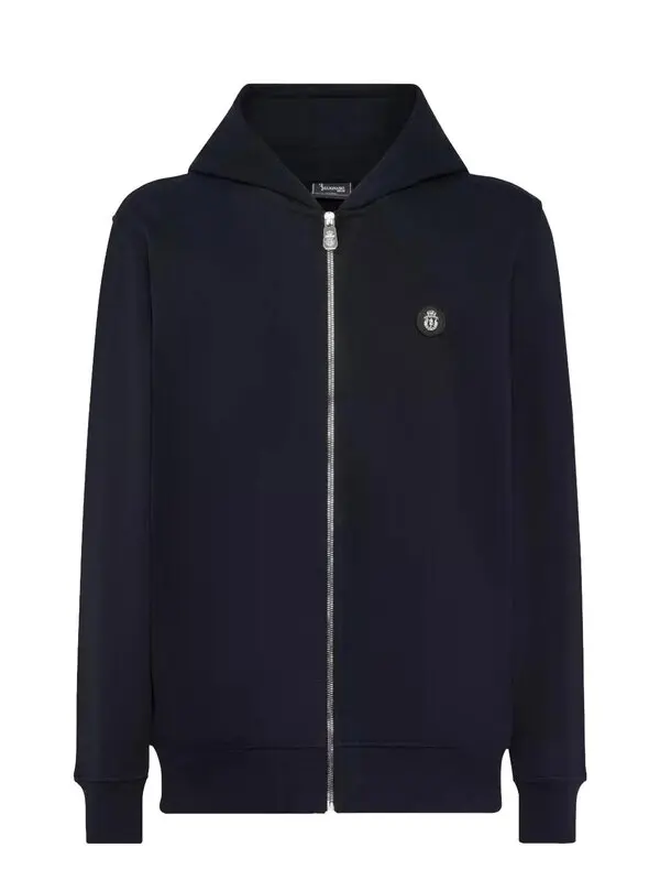 BILLIONAIRE Lion Zip-up Hoodie - Blue