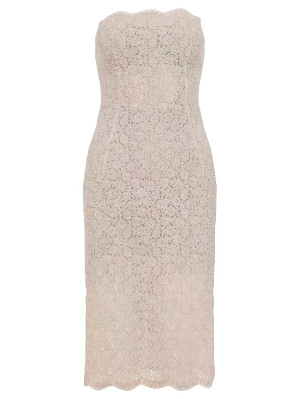 Ermanno Scervino Floral Strapless Midi Dress - Pink