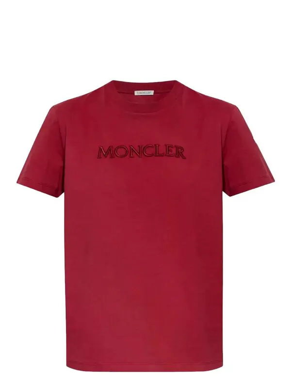 Moncler Logo-embroidered T-shirt - Red