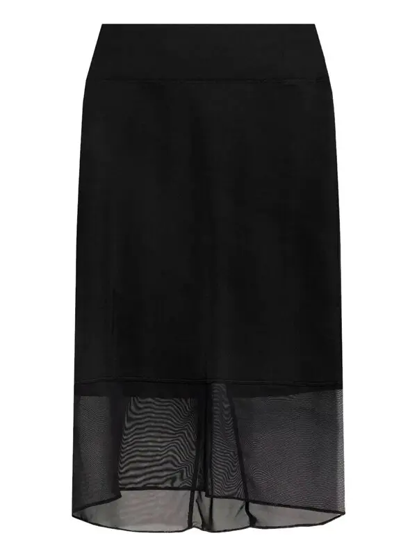 IRO PARIS Mesh-panel Midi Skirt - Black