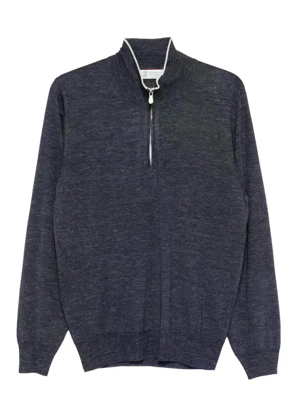Brunello Cucinelli Half-zip Sweater - Blue