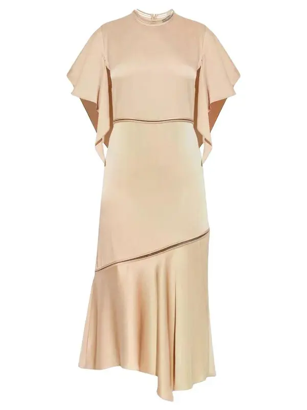 Fabiana Filippi Layered Asymmetrical-hem Dress - Neutrals