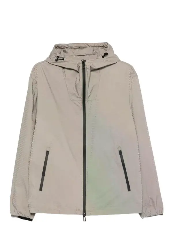 Emporio Armani Zip-up Hooded Jacket - Grey
