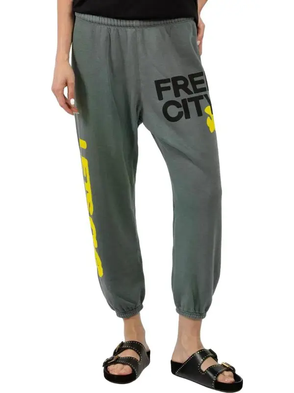 FREECITY Logo-print Track Pants - Grey