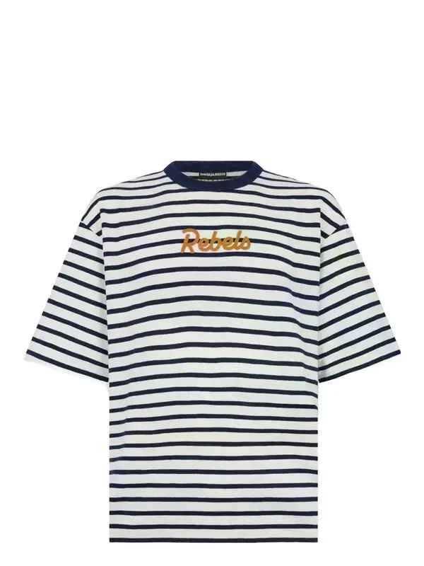 Dsquared2 Striped Rebels T-shirt - White