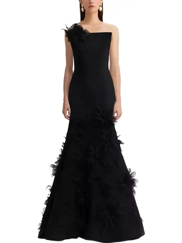 GEMY MAALOUF Strapless Mermaid-cut Gown - Black