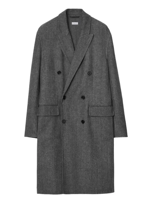 Burberry Herringbone Overcoat - Grey