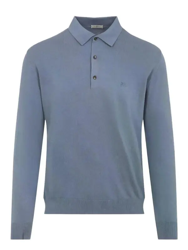 Etro Buttoned Polo Shirt - Blue