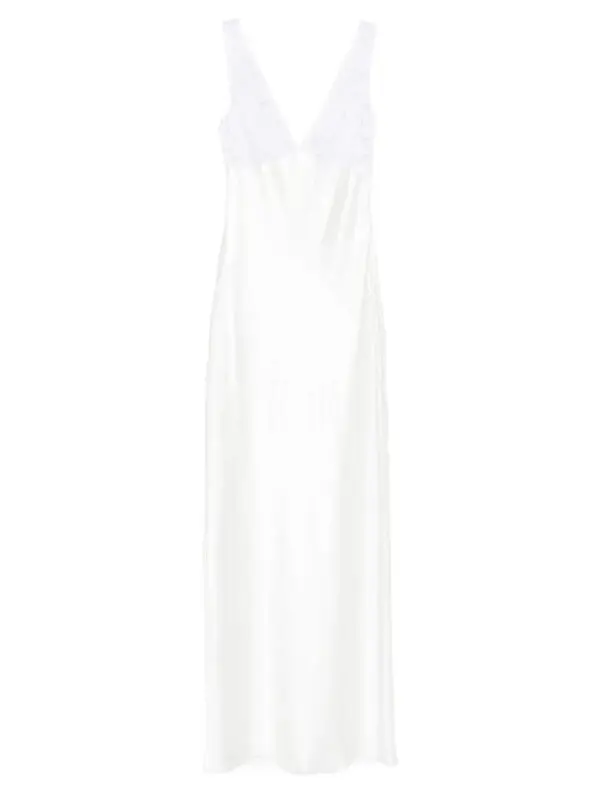 ATU BODY COUTURE Lace V-neck Maxi Dress - White