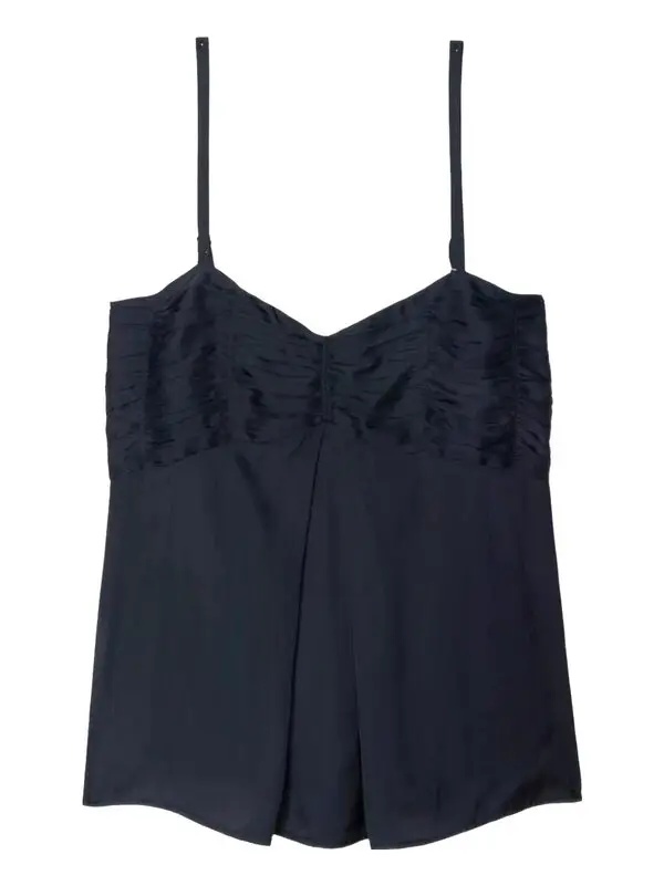Zadig&Voltaire Ruched Satin Top - Blue