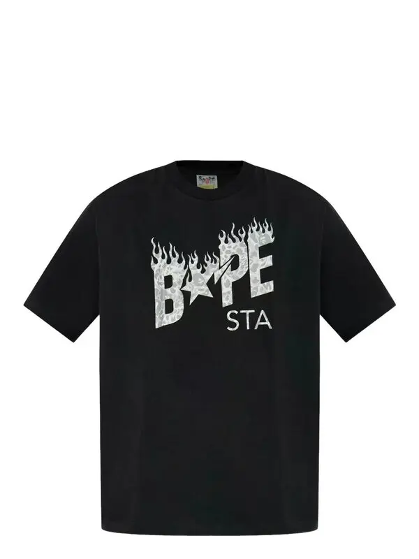 A BATHING APE Sta Leopard-print T-shirt - Black