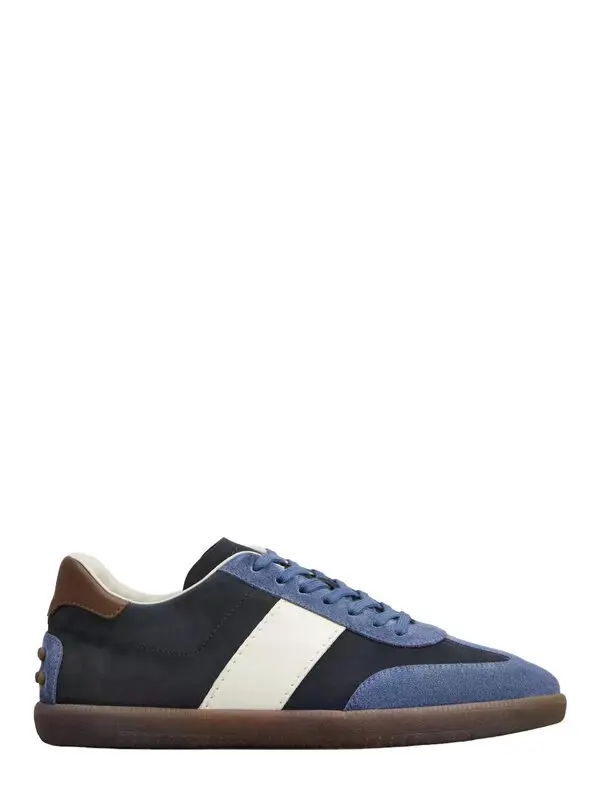 TOD'S Stripe-panel Lace-up Sneakers - Blue