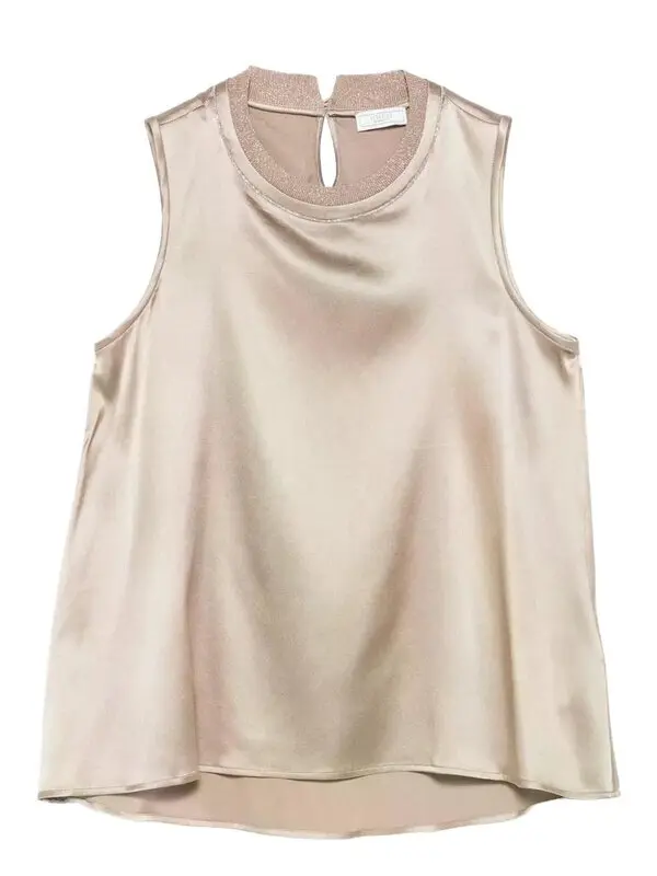 Peserico Keyhole Detail Top - Neutrals