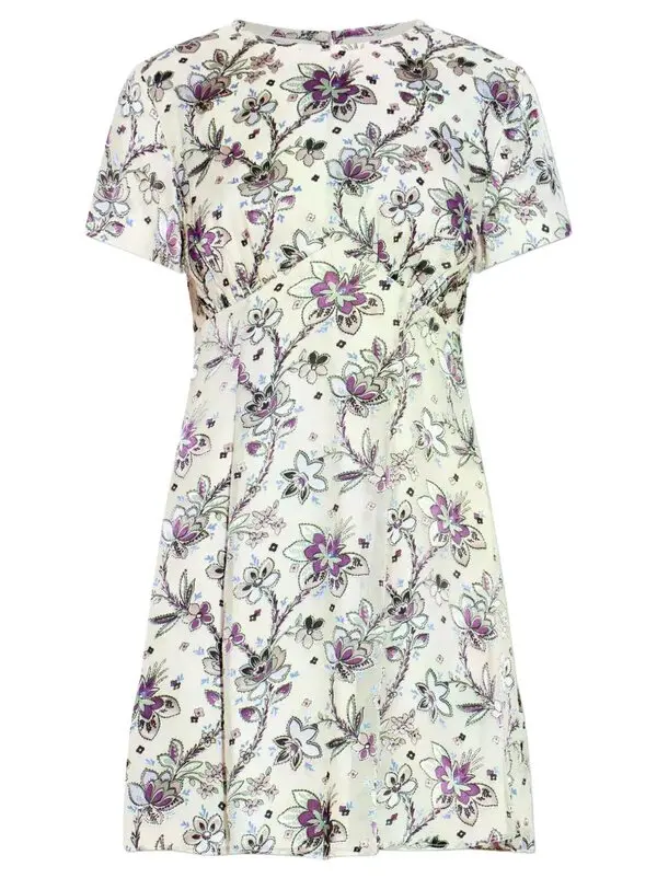 Kate Spade New York Floral Print Short-sleeve Dress - Neutrals