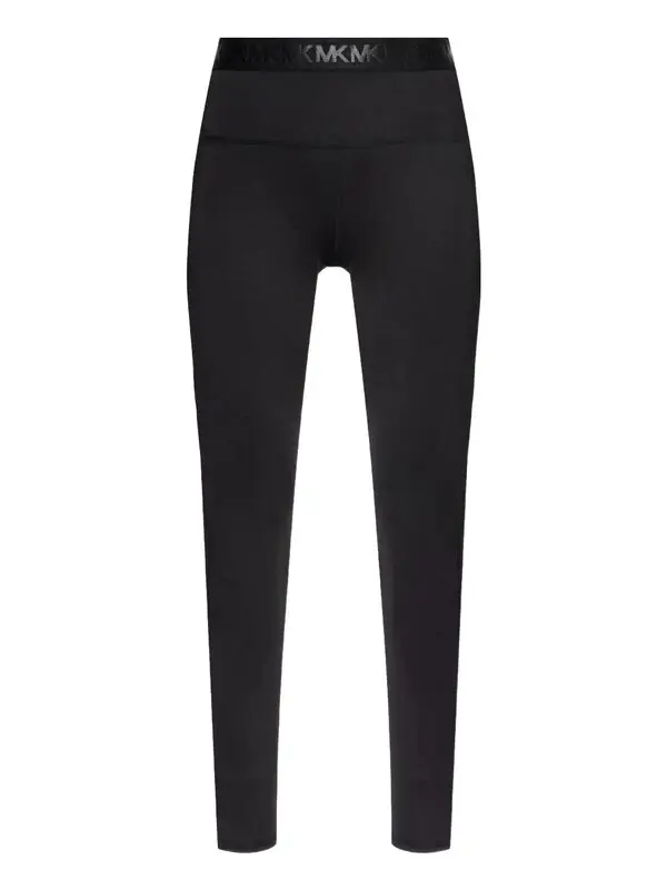 Michael Kors Logo-waistband Leggings - Black