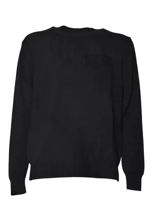 Gcds Logo-embroidered Sweater - Black