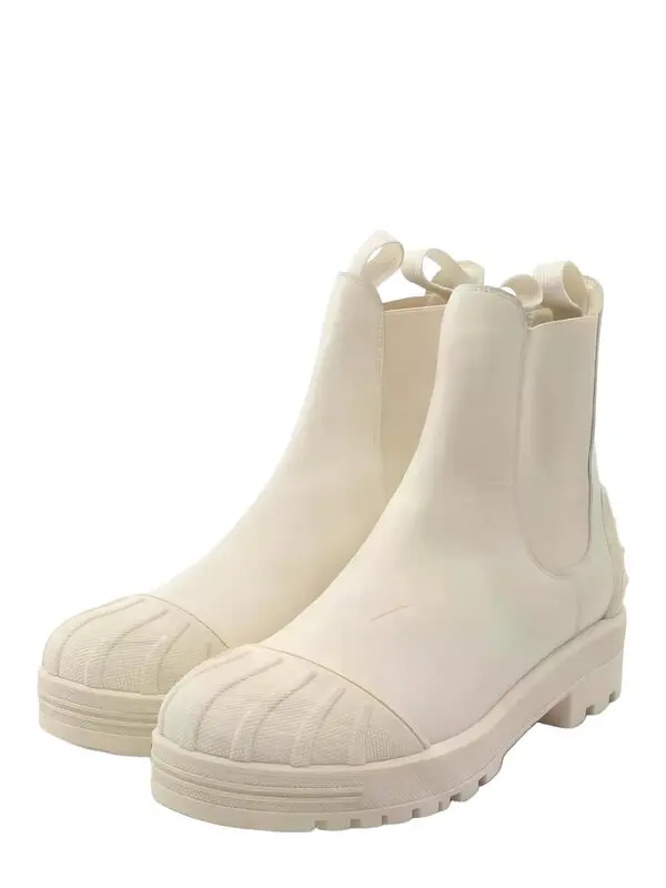 Dior 2000s Side Gore Leather Boots - Neutrals