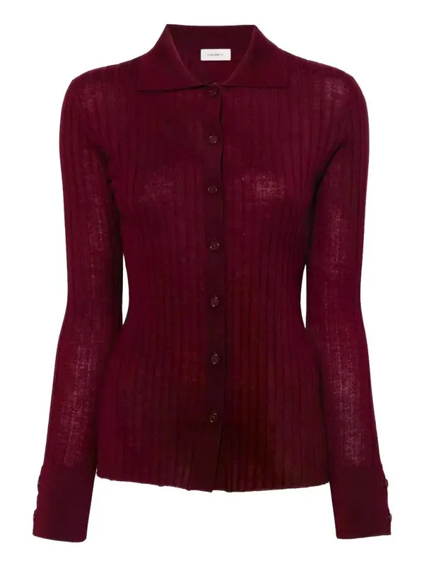 LISA YANG Aria Colla Cardigan - Red