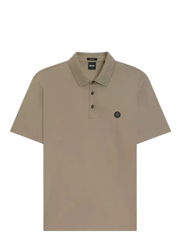 BOSS Logo-plaque Polo Shirt - Neutrals