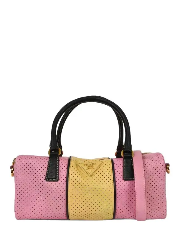 Prada 2010s Perforated Tote Bag - Pink