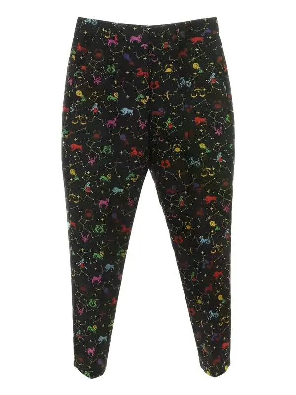 Dior Patterned Cropped Trousers - Black