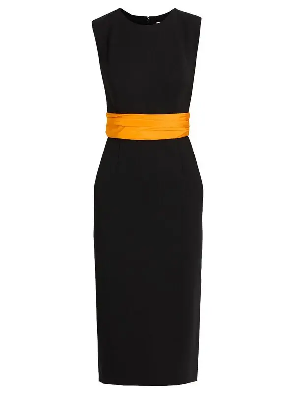 Carolina Herrera Wool-blend Midi Dress - Black