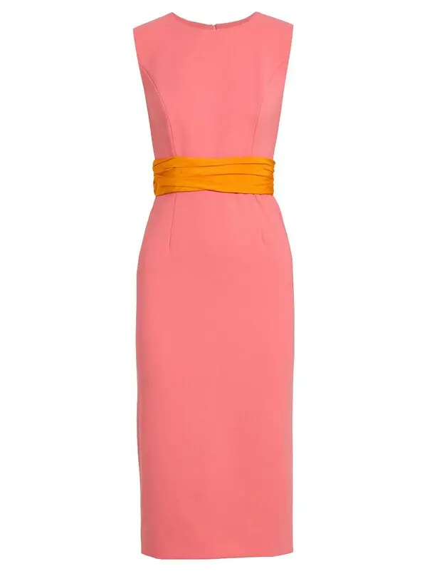 Carolina Herrera Wool-blend Midi Dress - Coral