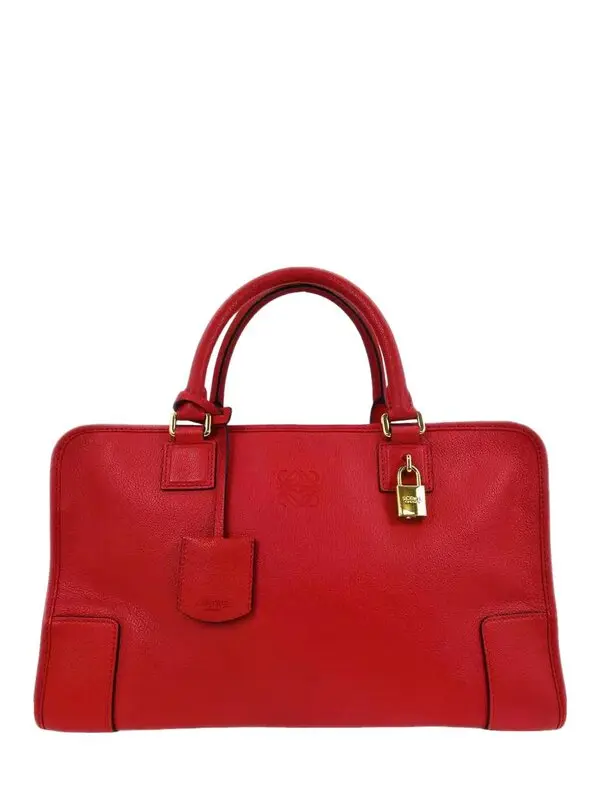 Loewe 2013 Amazona 36 Leather Tote Bag - Red