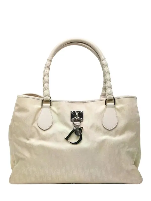 Dior Diorissimo Trotter Canvas Lovely Charm Tote Bag - Neutrals