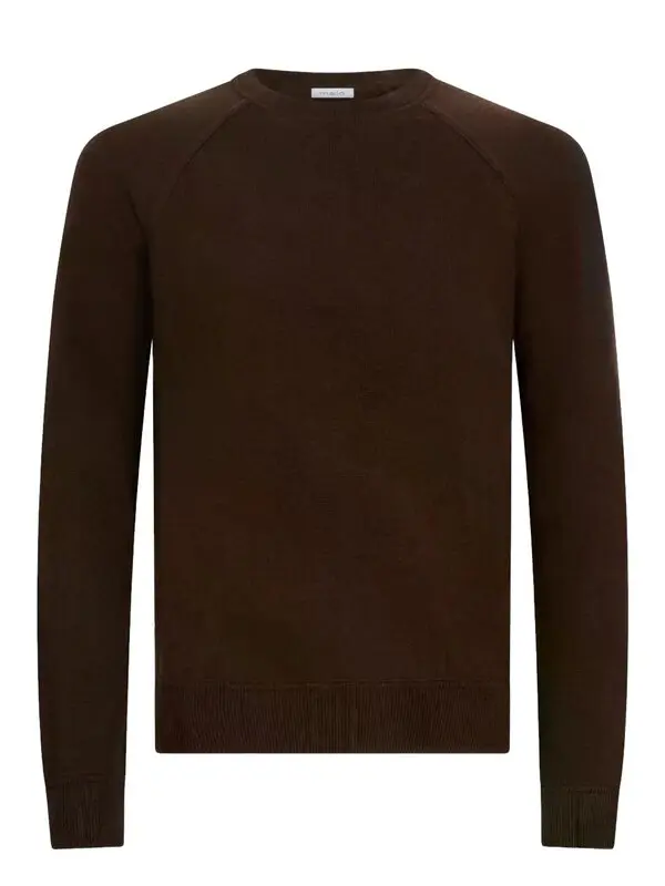 Malo Raglan-sleeve Crewneck Sweater - Brown