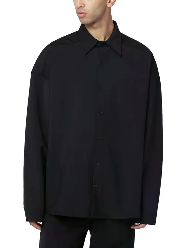 ENTIRE STUDIOS Long-sleeve Wool Shirt - Black