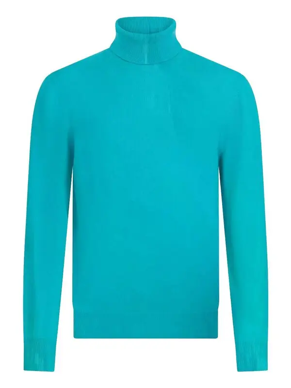Malo Roll Neck Sweater - Blue
