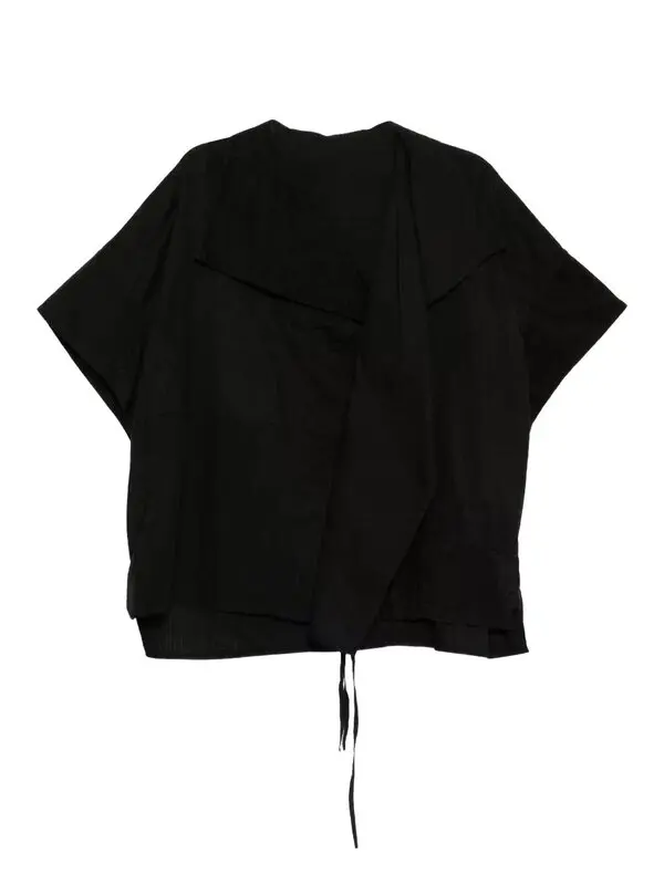 Y’s Asymmetric-hem Shirt - Black