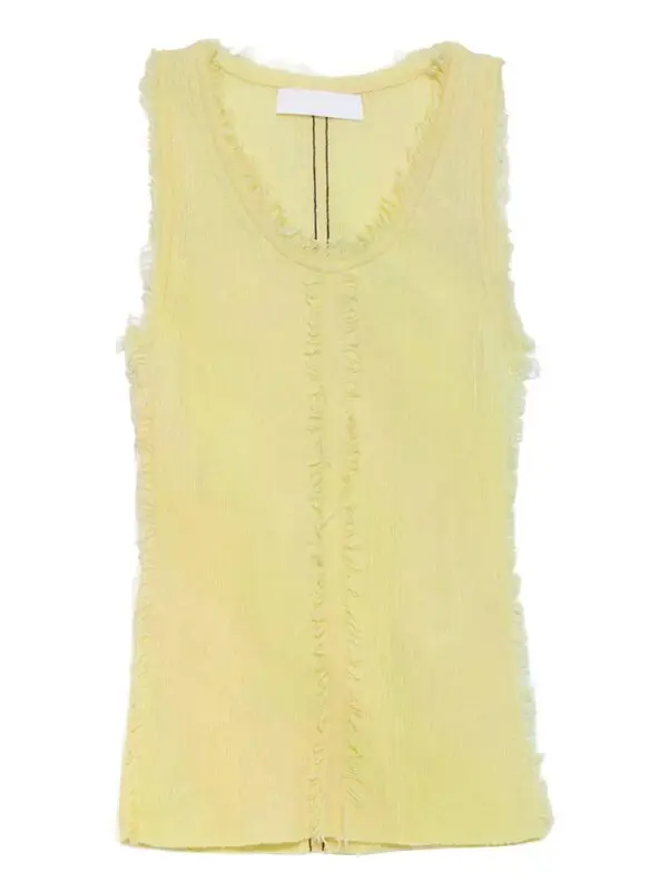 CUDDLEUP Cashmere Sleeveless Vest - Yellow