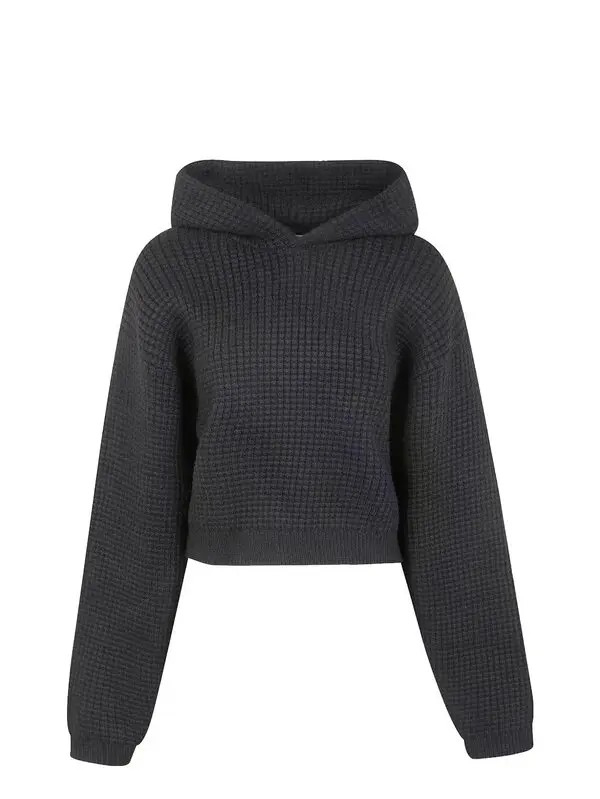 Fear Of God Waffle Hoodie - Black
