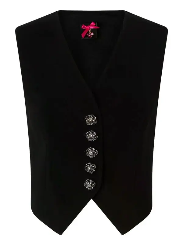 Pinko Buttoned Waistcoat - Black