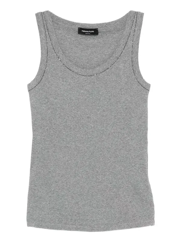 Fabiana Filippi Scoop-neck Tank Top - Grey
