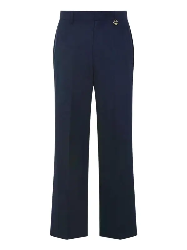 Casablanca Monogram-pattern Charm Trousers - Blue