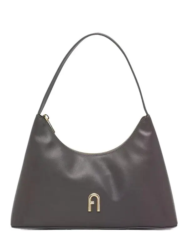 Furla Diamante S Logo Zip Tote Bag - Grey
