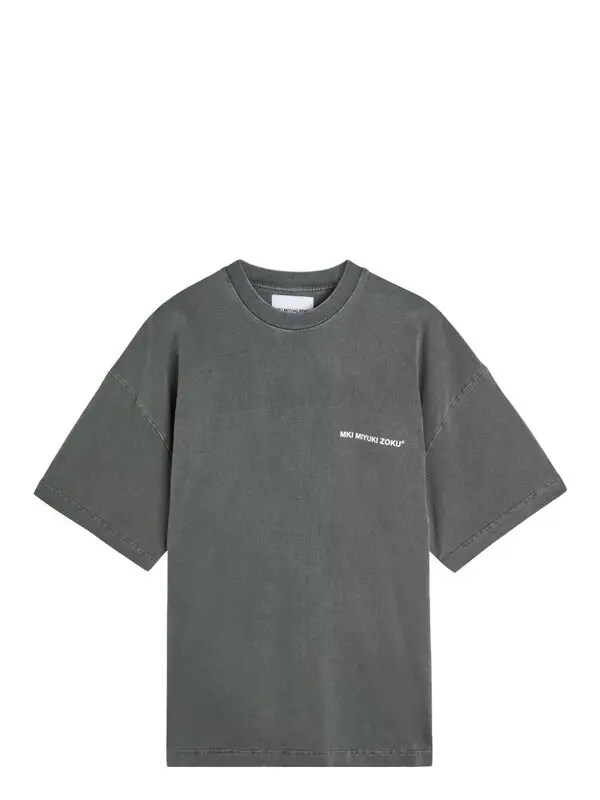 MKI MIYUKI ZOKU Logo-embroidery T-shirt - Grey