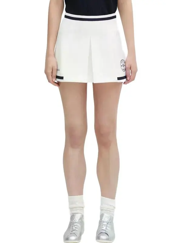SPORTY & RICH Hotel Eden Roc Mini Skirt - White