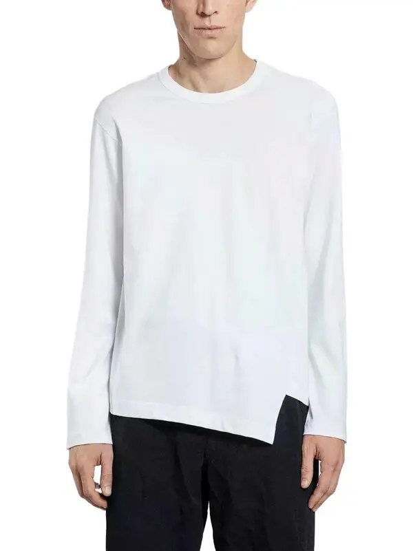 Comme Des Garçons Asymmetric Long Sleeve T-shirt - White