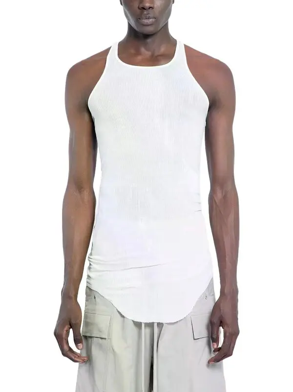 Rick Owens Ribbed Knit Tank Top - White